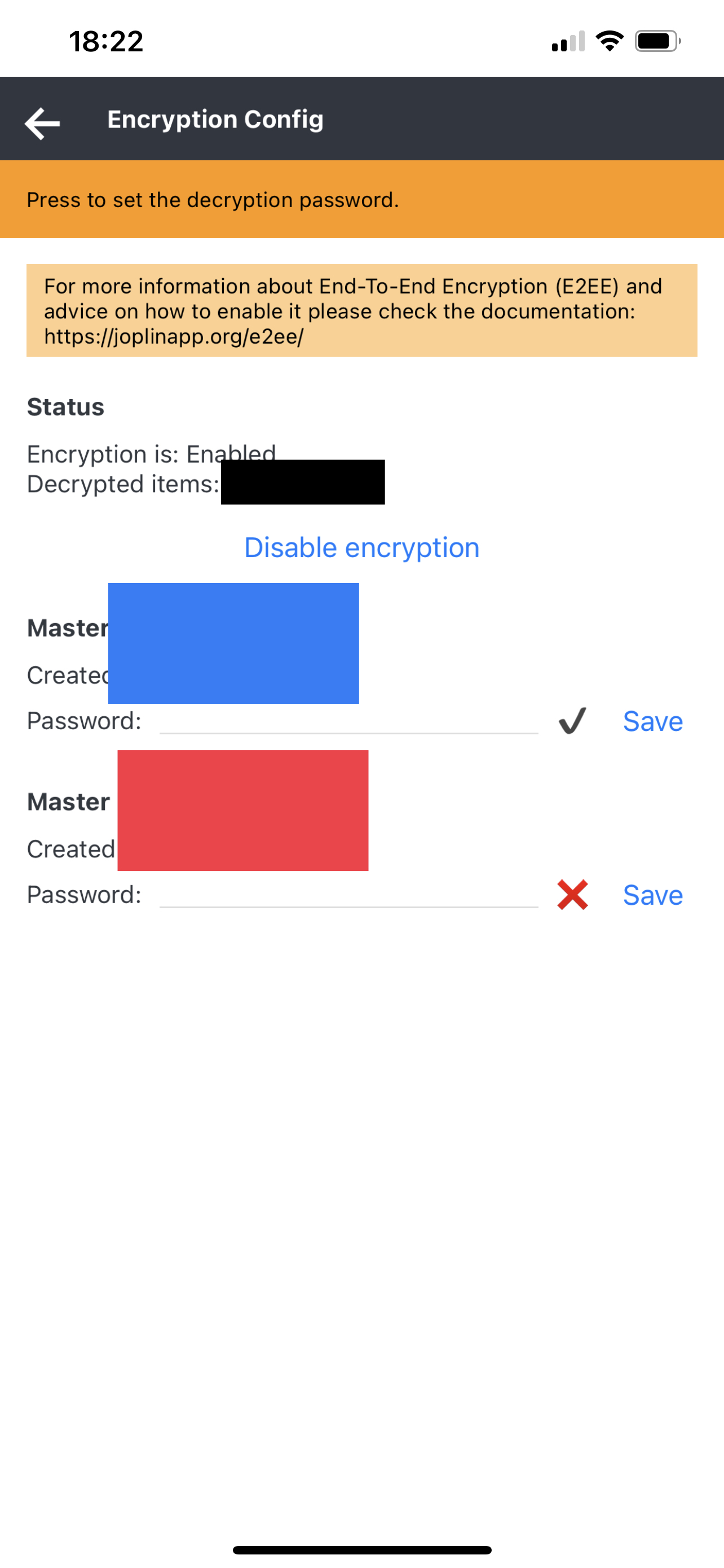 Cannot remove disused encryption key from iPhone app · Issue #4202 · laurent22/joplin · GitHub