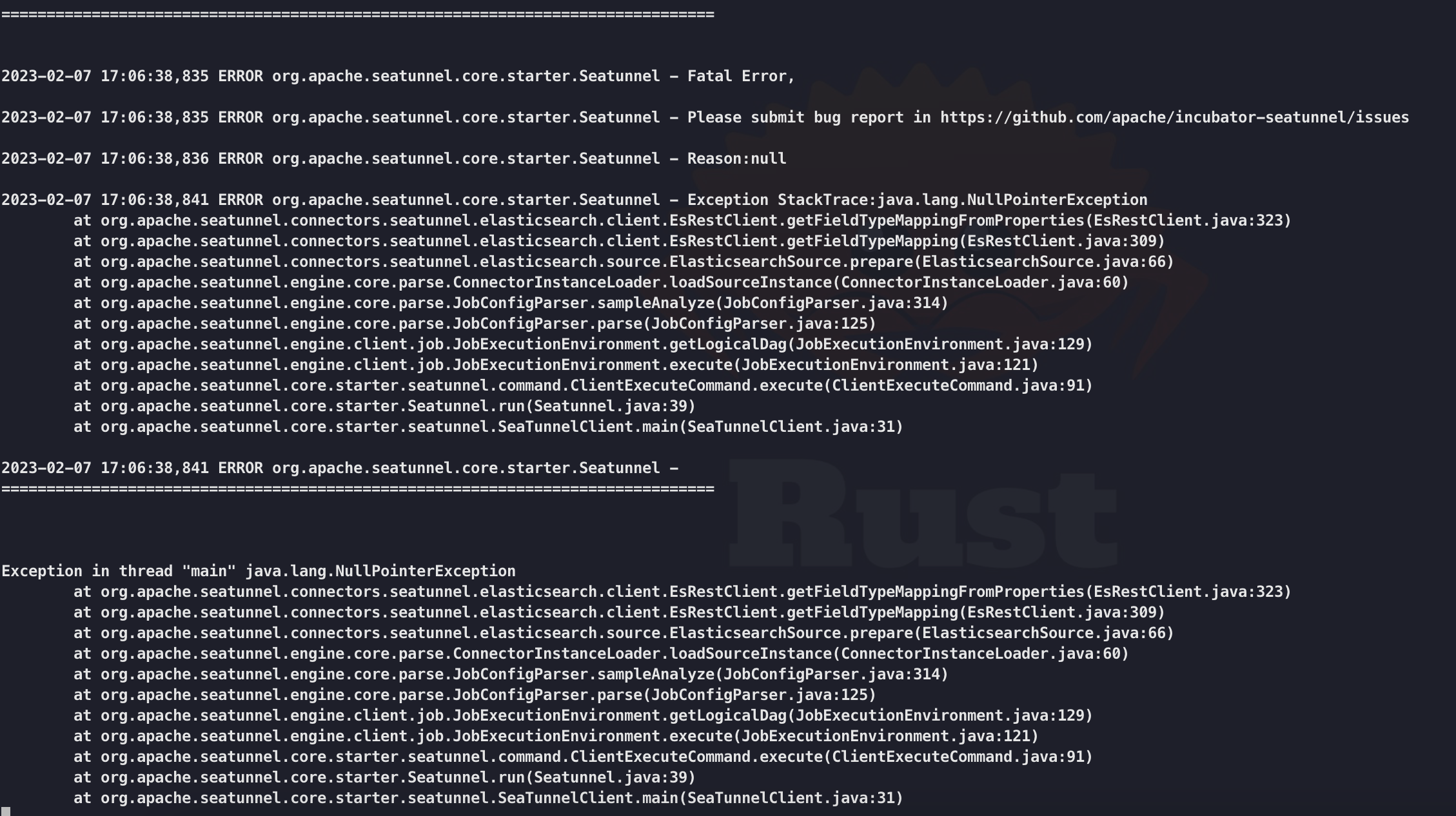 Bug Connector V2 Es Source Mapping Nullpointerexception · Issue