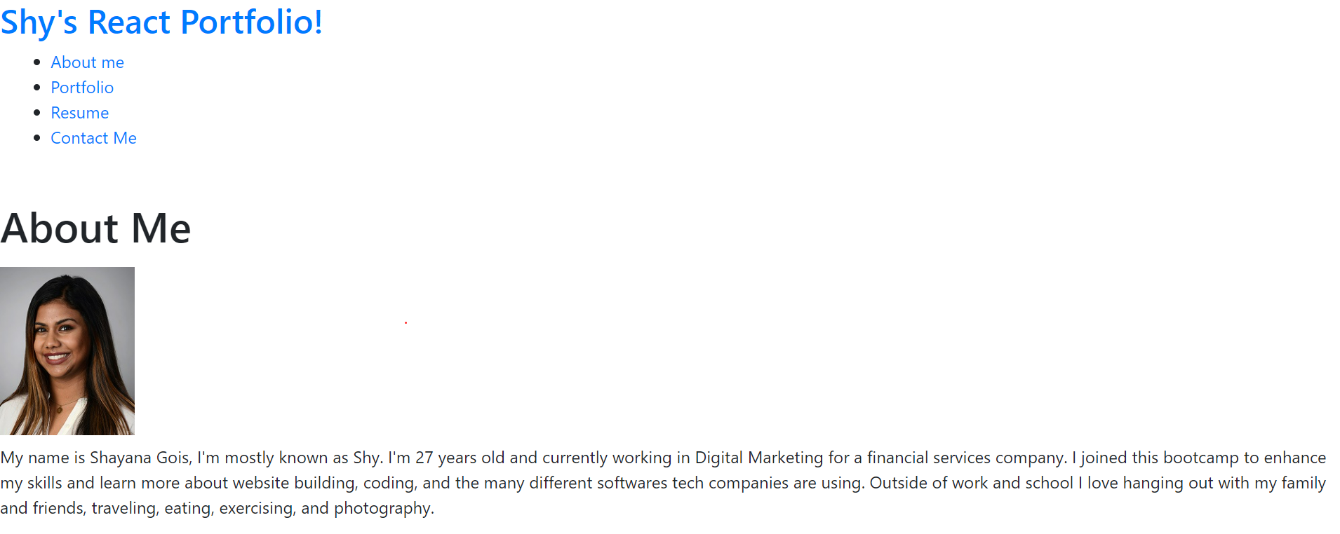 GitHub - Shygois/react-portfolio