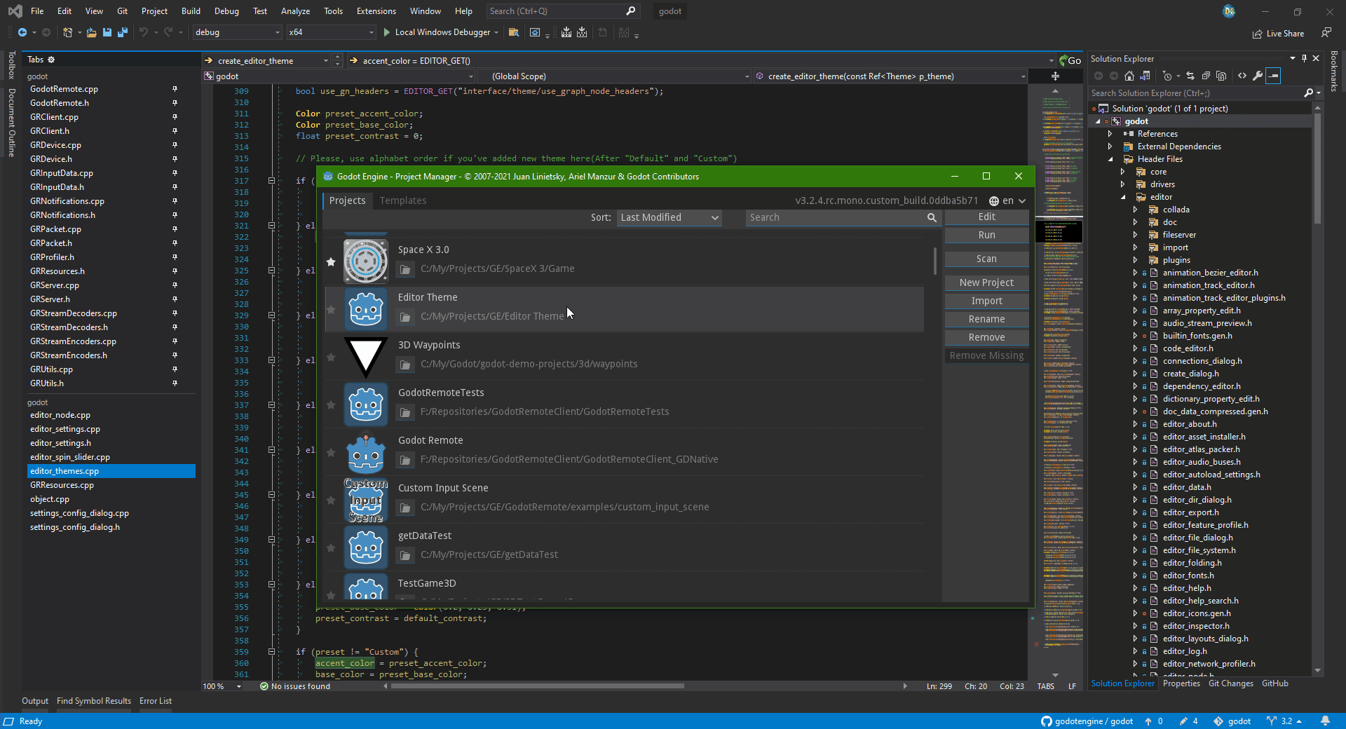 Custom editor themes are reset to standard theme after closing editor ...
