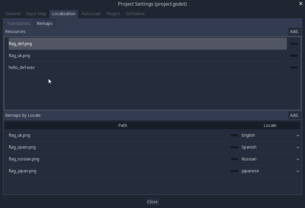 Bug with remaping recources · Issue #12127 · godotengine/godot · GitHub