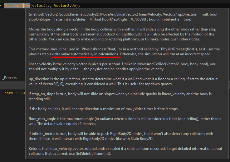 C# MoveAndSlide not moving Kinematicbody2d as expected. · Issue #41818 · godotengine/godot · GitHub