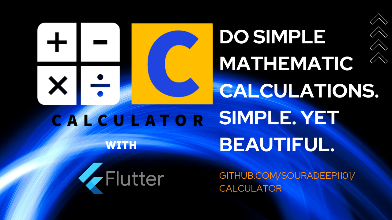 GitHub - Souradeep1101/Calculator: A simple, yet beautiful calculator developed with Flutter.