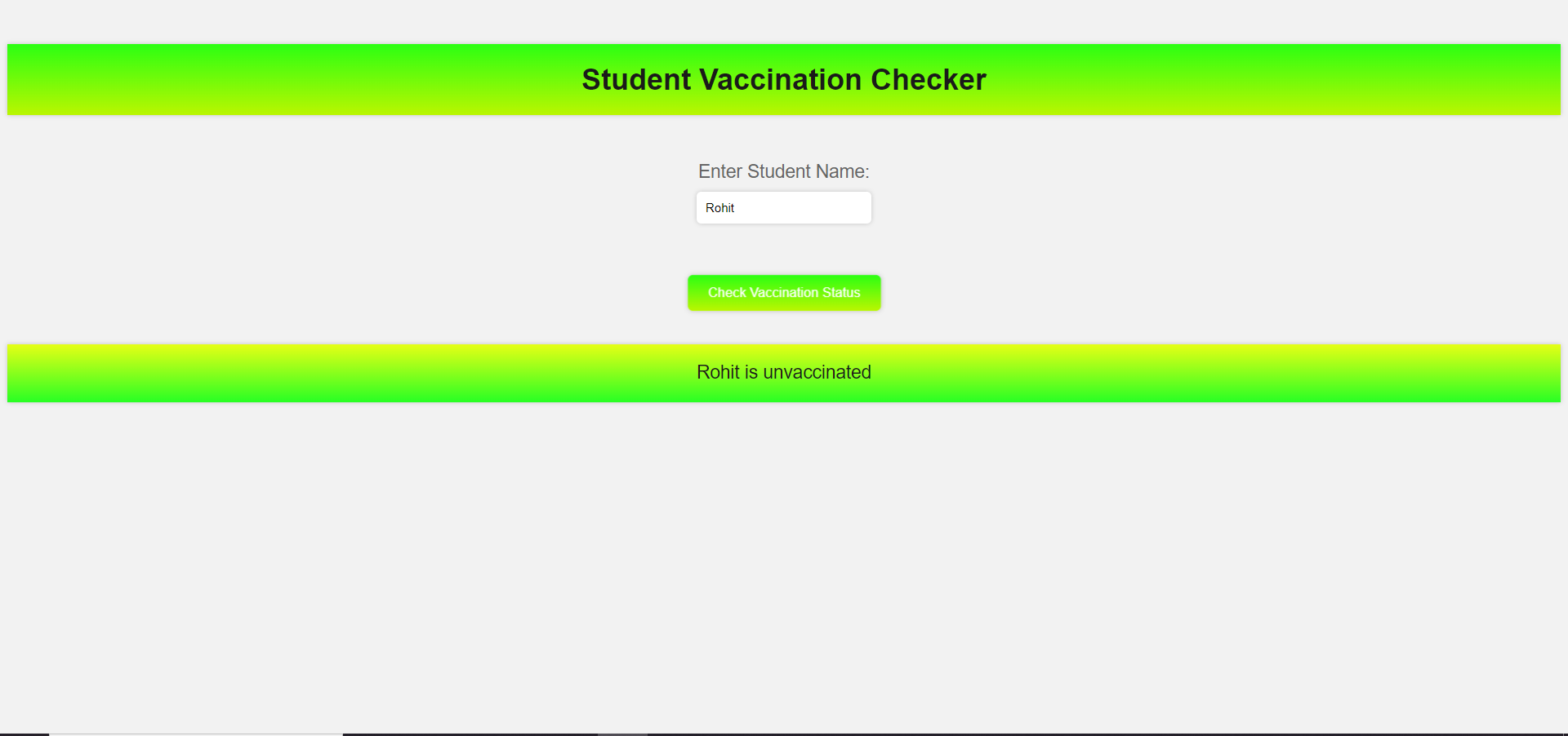 GitHub - Ajit619/StudentVaccinationChecker: Student Vaccination Checker