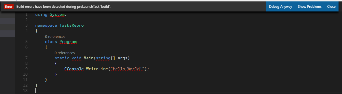 Build task does not stop launch with Tasks 2.0.0 · Issue #30766 ...