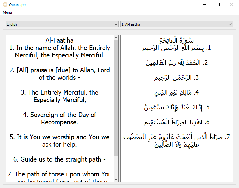 GitHub - Muslim-Programmers/QuranApp-Linux: Simple Quran Reading App with Multiple Translations ...