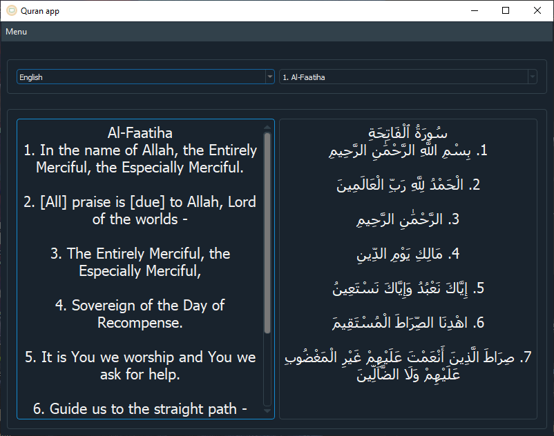 GitHub - Muslim-Programmers/QuranApp-Linux: Simple Quran Reading App with Multiple Translations ...