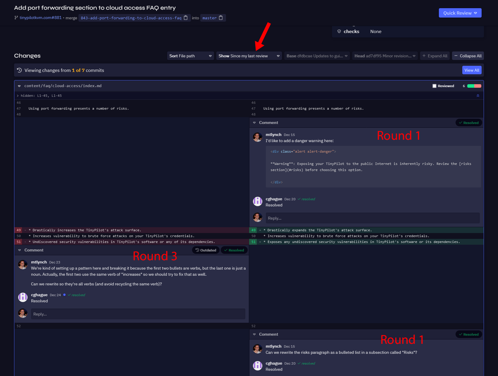 Show diff comments in context · Issue #63 · codeapprove/feedback · GitHub