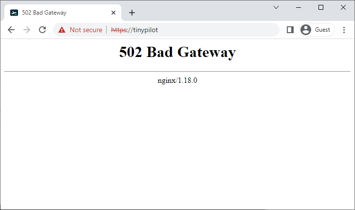 Configure Nginx To Show Helpful Information Instead Of A 502 Gateway Error · Issue 1391