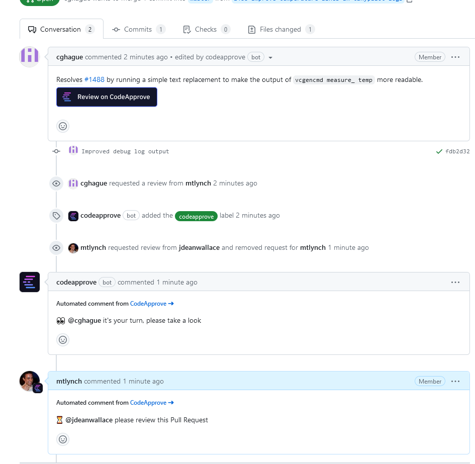 Unexpected CodeApprove messages after reassigning a reviewer · Issue #103 · codeapprove/feedback ...