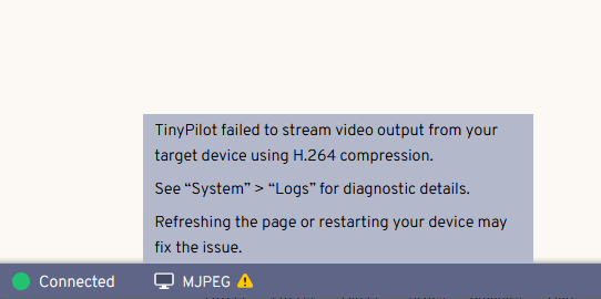 H.264 failover should tell user to try STUN in Video Settings · Issue #1651 · tiny-pilot ...