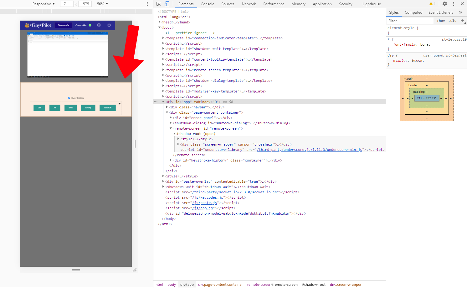 Keyboard history panel overflows on mobile · Issue #263 · tiny-pilot/tinypilot · GitHub