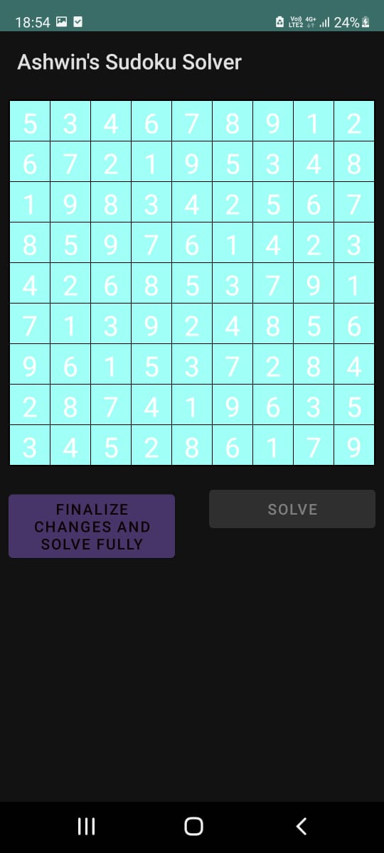 GitHub - AshwinRamachandran2002/SudokuSolverApp: Android App that ...