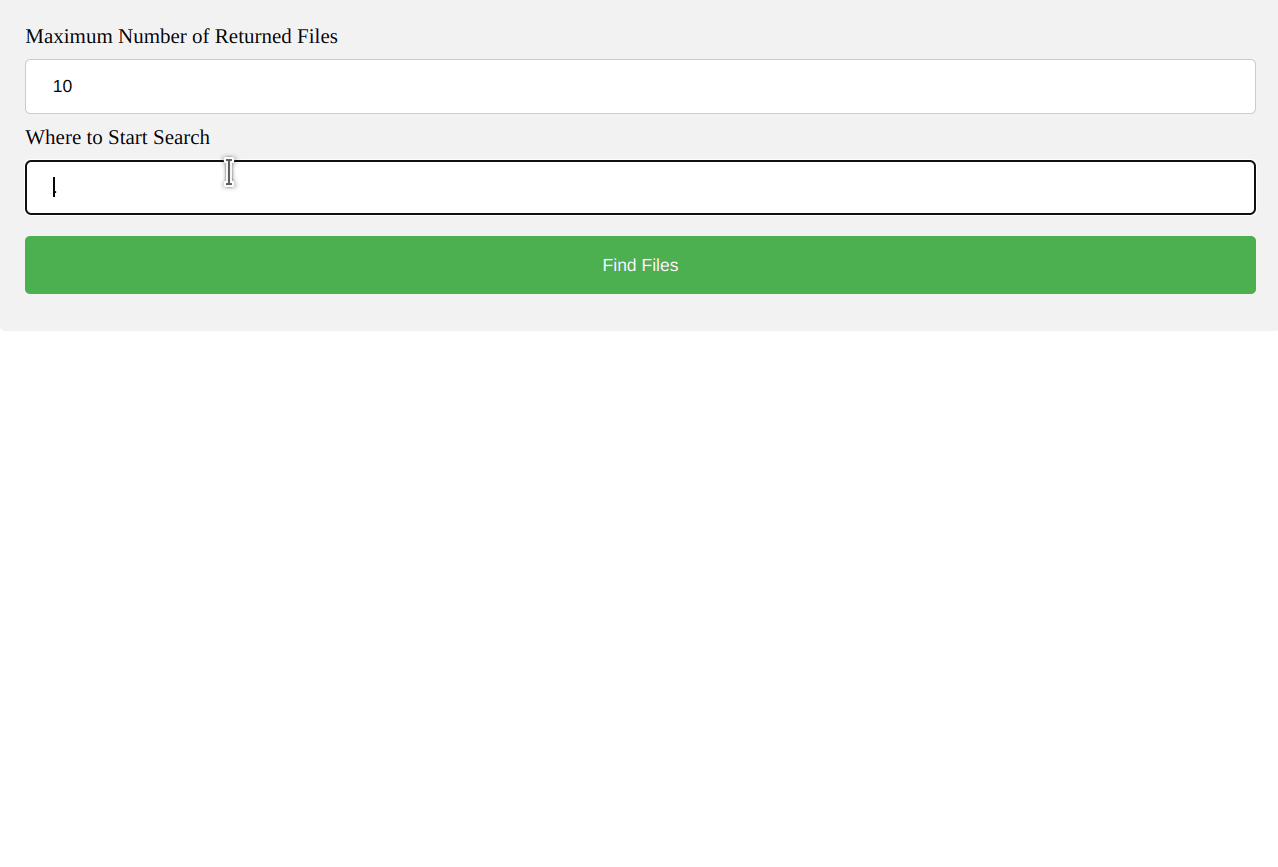 GitHub - bck01215/fileFinderServer: find the largest files on your system and display them in a GUI