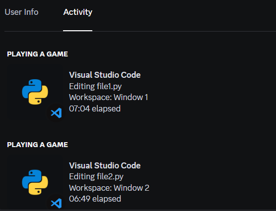 Status is not changing while switching windows · Issue #1875 · iCrawl/discord-vscode · GitHub