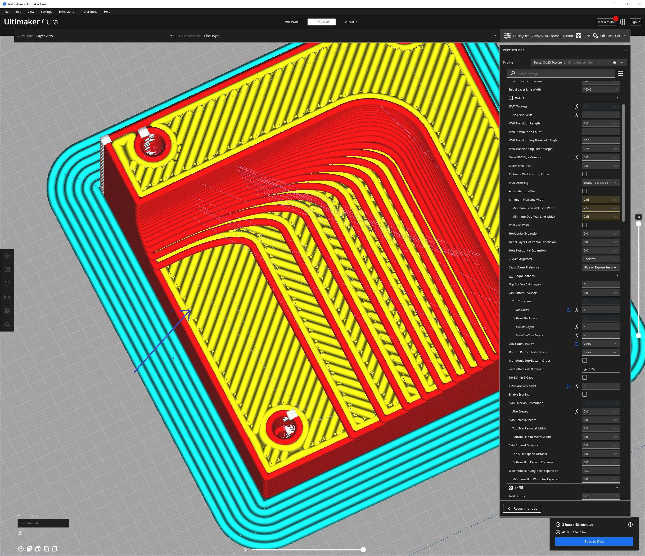 Top/bottom skin overlap does not effect top/bottom fill pattern lines ...