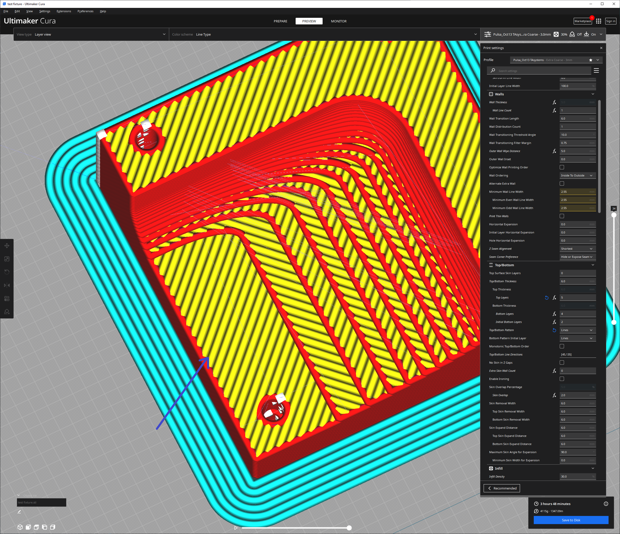 Top/bottom skin overlap does not effect top/bottom fill pattern lines ...