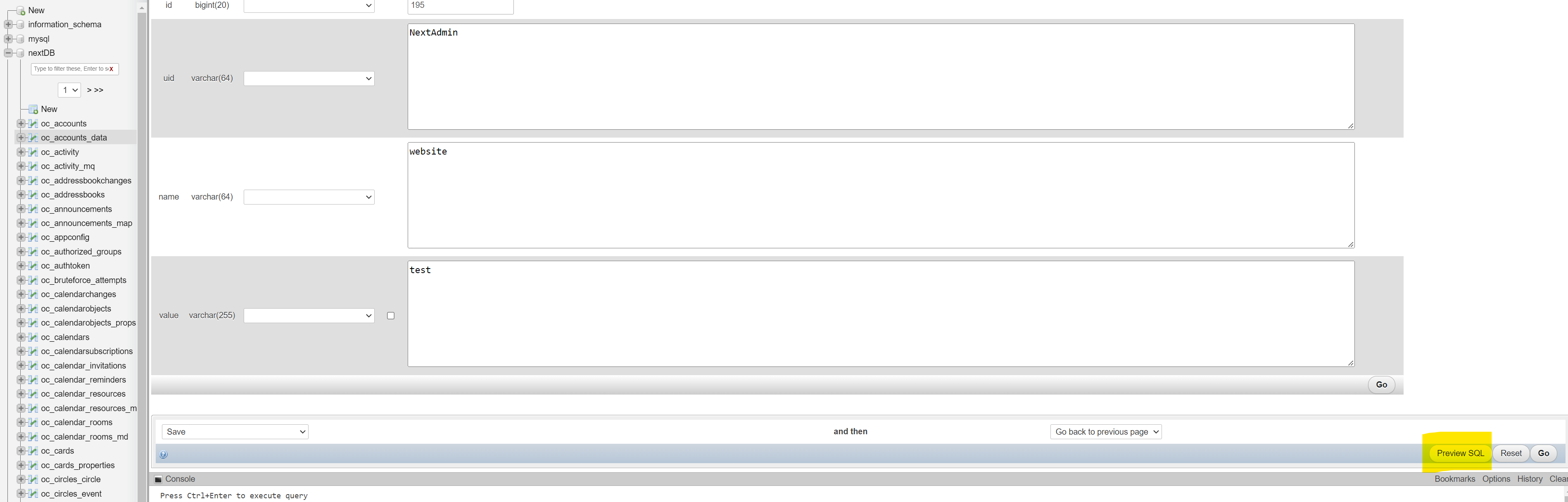 phpmyadmin 5.1.3 connot edit DB/Tables/Row · Issue #17464 · phpmyadmin/phpmyadmin · GitHub