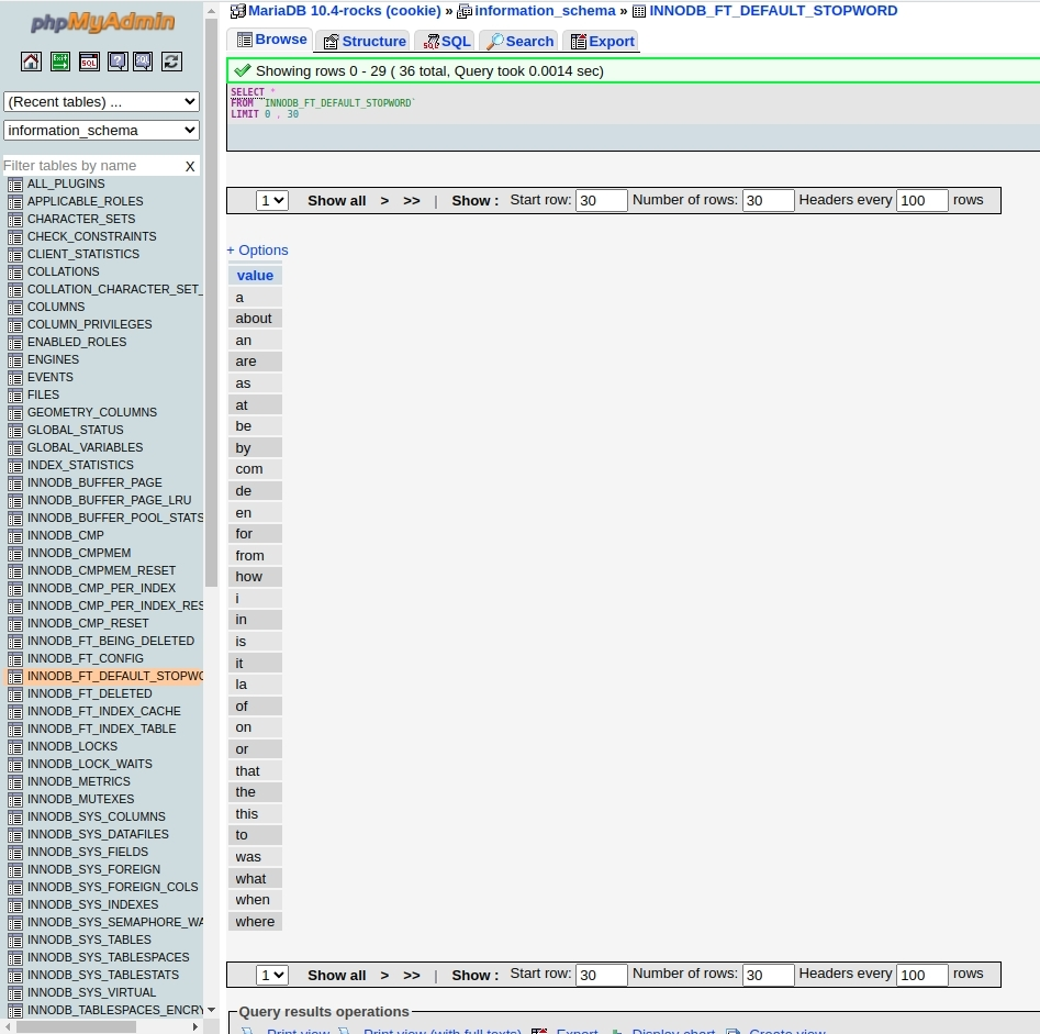Extra table header cell incorrectly added · Issue #17869 · phpmyadmin/phpmyadmin · GitHub