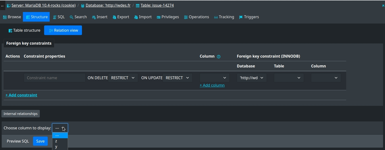 value of foreign key to show onhover · Issue #18017 · phpmyadmin ...