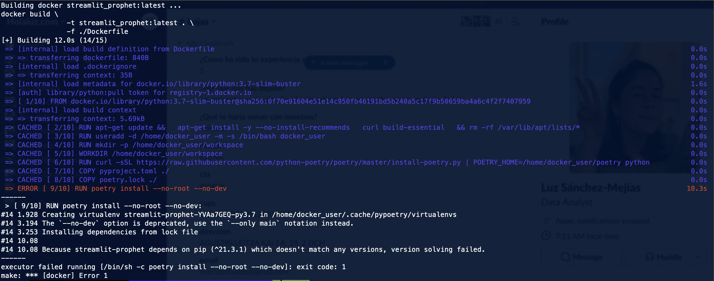 Can not build docker container · Issue #25 · artefactory/streamlit_prophet · GitHub