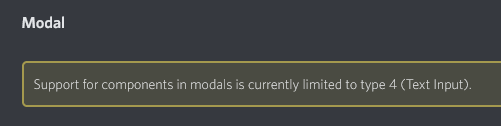 Are 'select menu's supported with modals? · Issue #2455 · discord-net/Discord.Net · GitHub