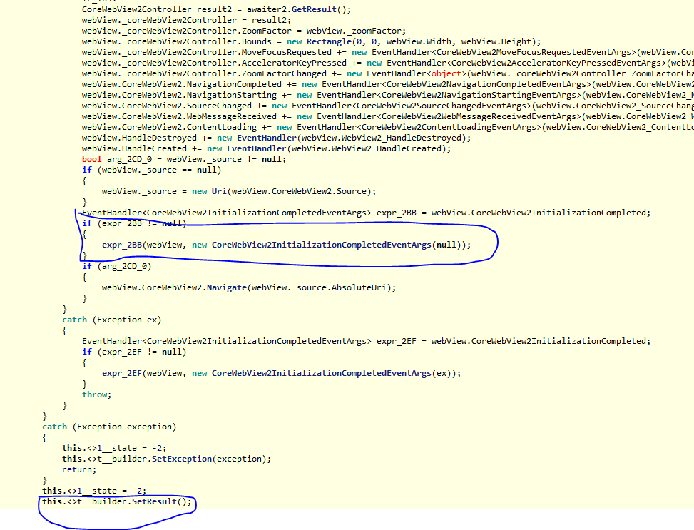 CoreWebView2InitializationCompleted fires before IsInitialized (private ...