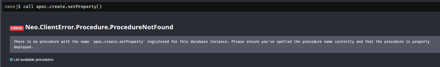 Cant Use Apoccreate On Fresh Install Of Neo4j 5 · Issue 3402 · Neo4j Contribneo4j Apoc