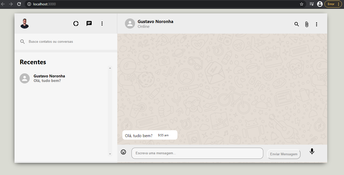 GitHub - gusttavonl/WhatsappClone: Clone da parte visual do Whatsapp em React Js