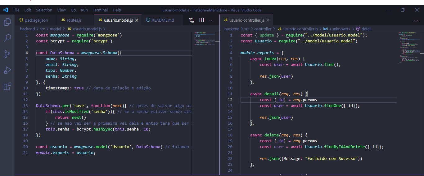 GitHub - gusttavonl/InstagramMernClone: Clone fullstack do Instagram Web feito com Mern Stack ...