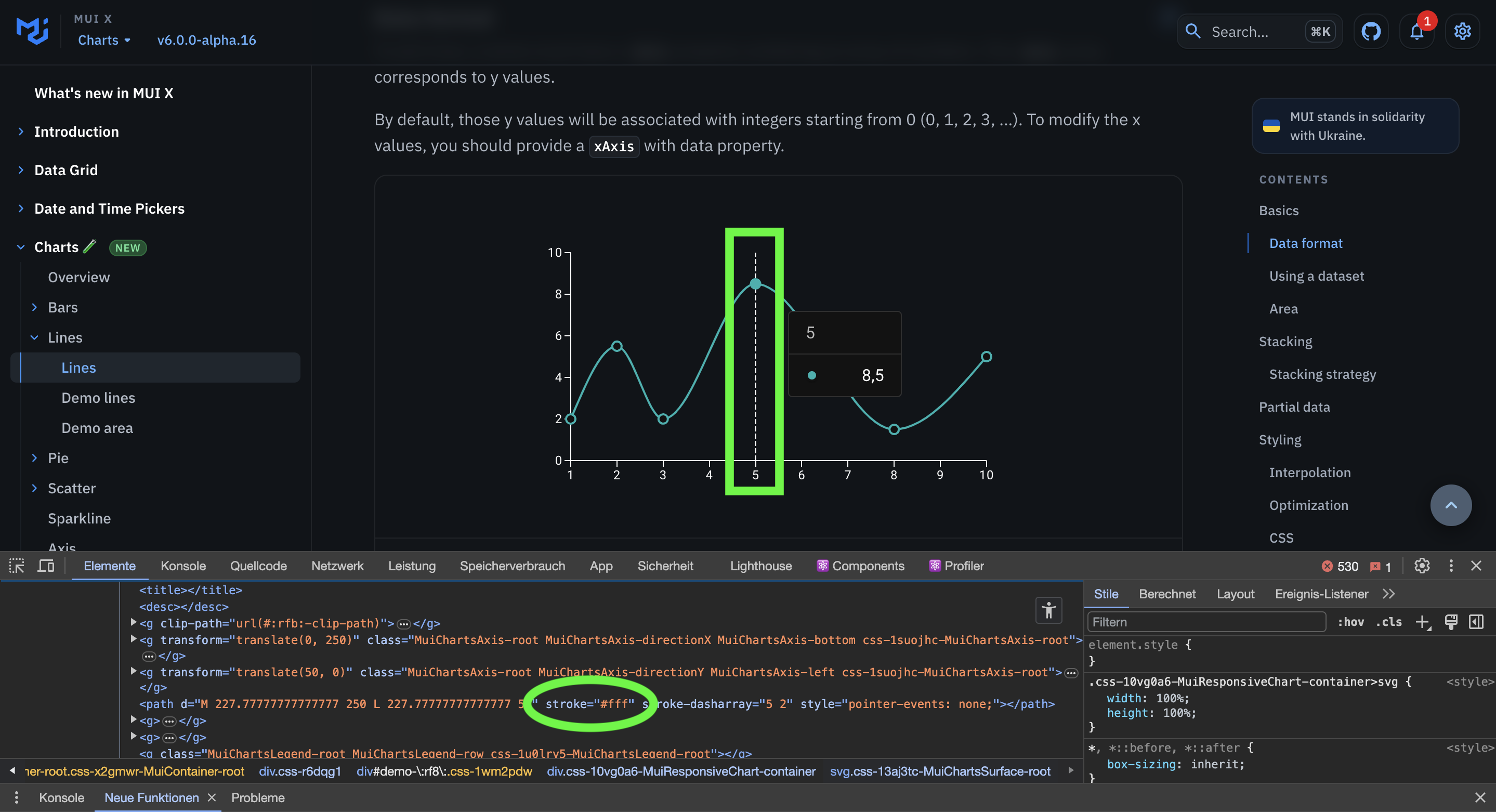 [charts] ChartAxisHighlight "line"-highlight is poorly visibility in dark mode · Issue #10818 ...
