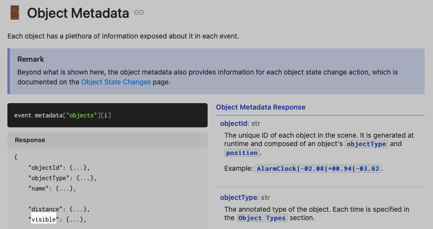 Internal workings of 'visible' objects metadata. · Issue #815 · allenai/ai2thor · GitHub