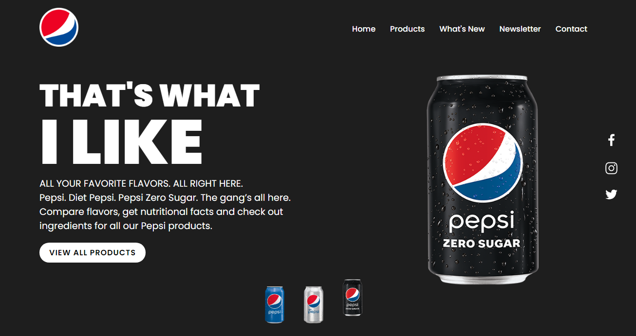 GitHub - KILLERTIAN/Pepsi-Landing-page: This landing page is made using HTML,CSS and JavaScript ...