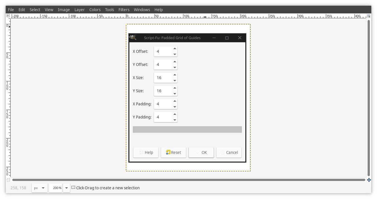 Github Grubgrubgit Gimp Padded Grid Guide A Script For Gimp That