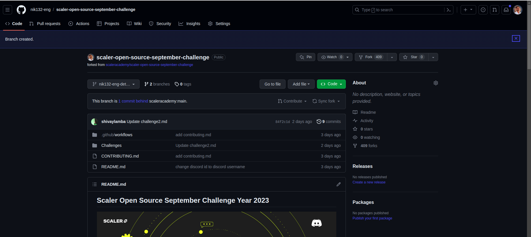 Challenge 1: Nikunj · Issue #124 · scaleracademy/scaler-open-source-september-challenge · GitHub