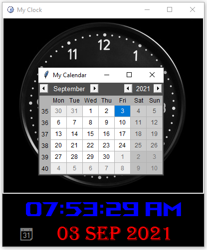 GitHub - code-lover636/Calendar-Analog-Clock-GUI: Completely working ...