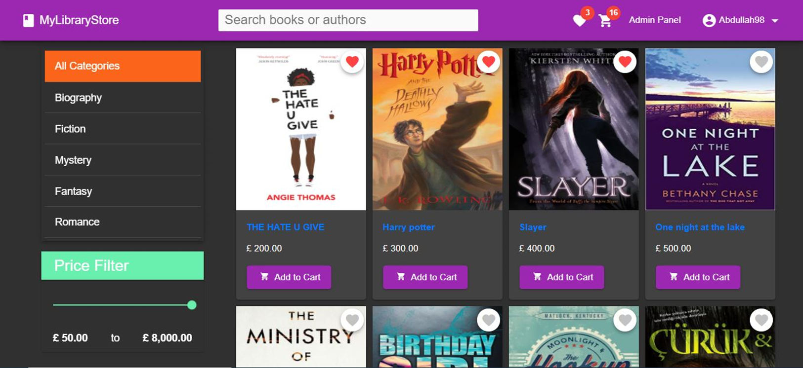 GitHub - abdullahmohsen98/MyLibraryStore: This is a Library-Store that is a web application ...