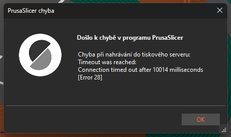 [BUG] Prusa Slicer - send g-code and start print - HTTP 409 conflict error + TIME OUT error ...