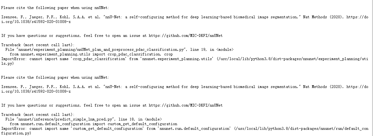 ImportError: cannot import name 'crop_pdac_classification' from 'nnunet ...