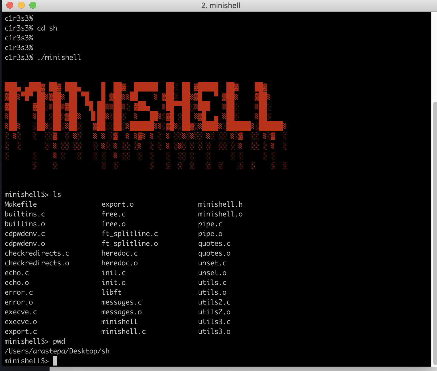 GitHub - arastepa/Minishell