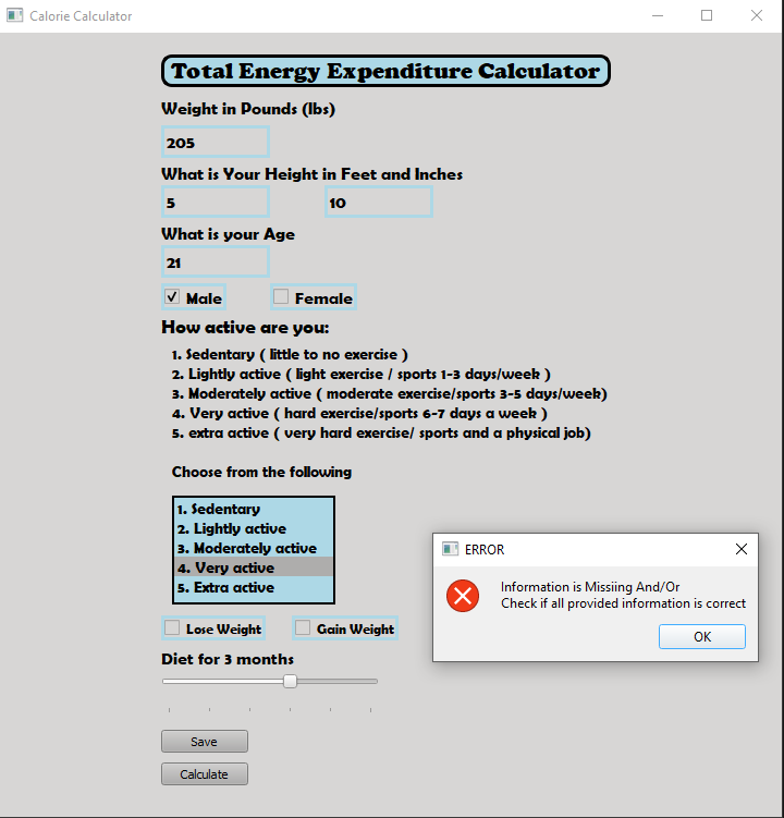 GitHub - kkaczmarczyk116/Total_Energy_Expenditure_Calculator: I really ...