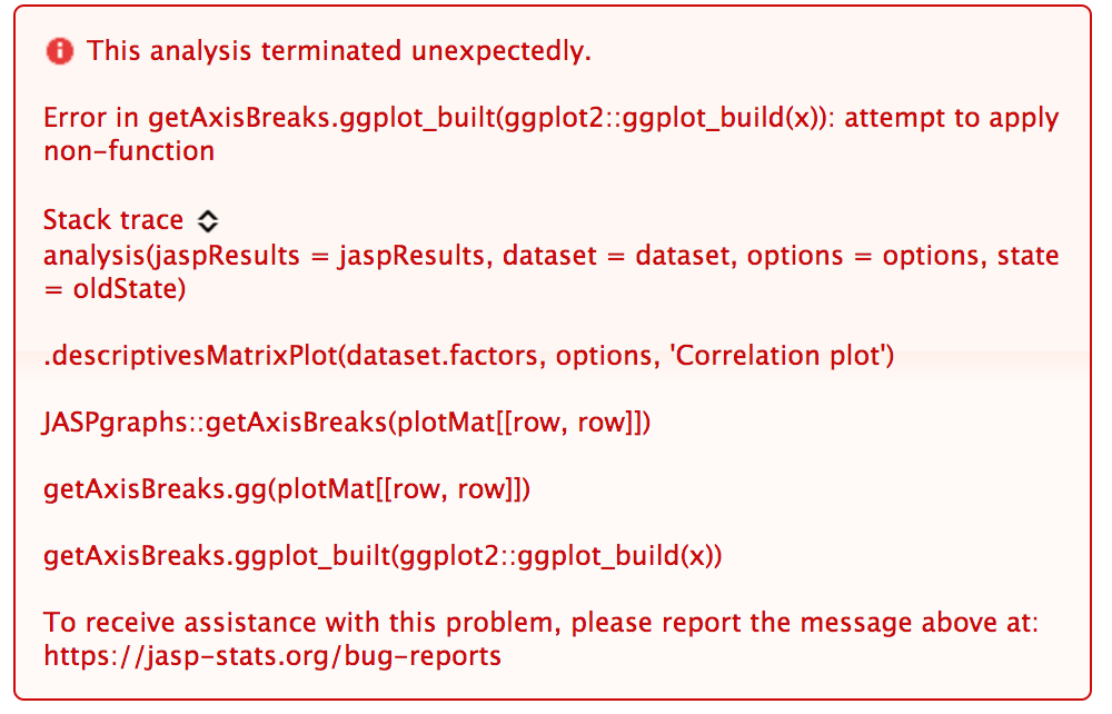 Cannot create scatter/correlation plot · Issue #1130 · jasp-stats/jasp-issues · GitHub