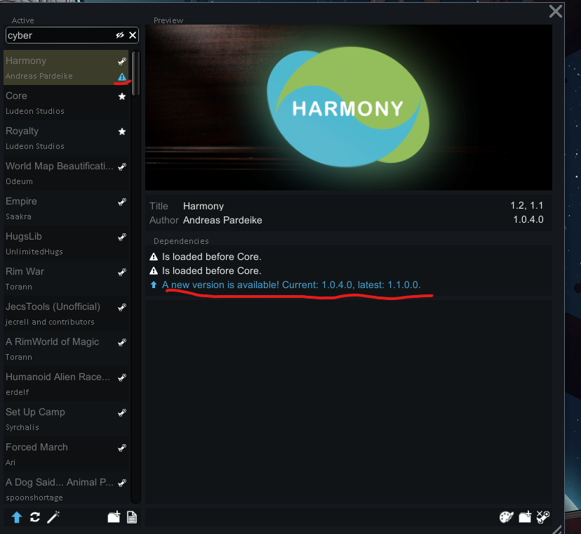 Game shows a version update but the version's tag has not changed. · Issue #12 · pardeike ...