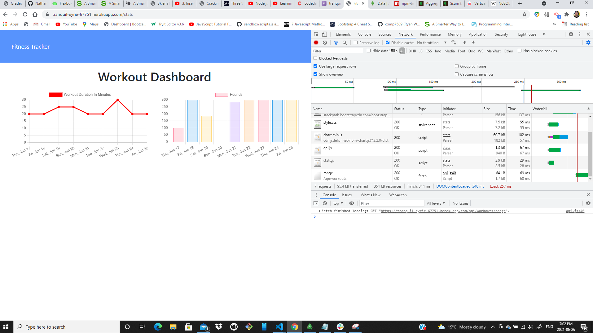 GitHub - NathanWichmann/FitnessTracker: This application is a personal fitness tracker that is ...