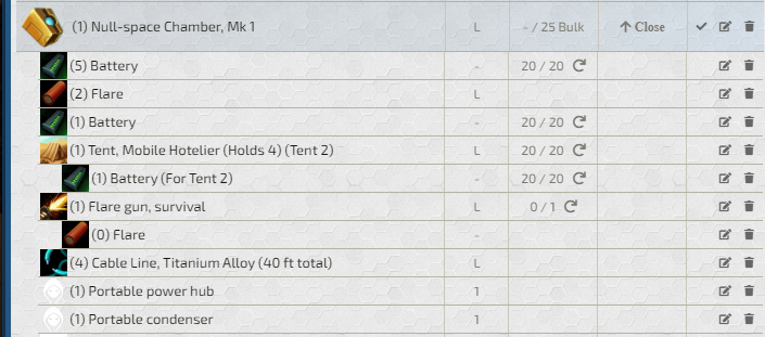 Unticking "contained items count towards encumbrance" replaces bulk count of a container with a ...