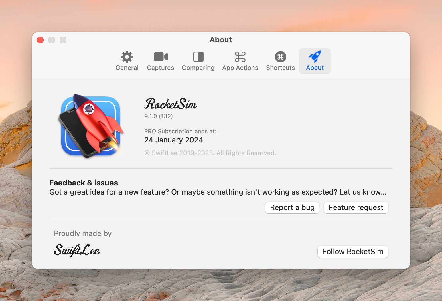 "Report a bug" doesn't react to clicks · Issue #259 · AvdLee/RocketSimApp · GitHub