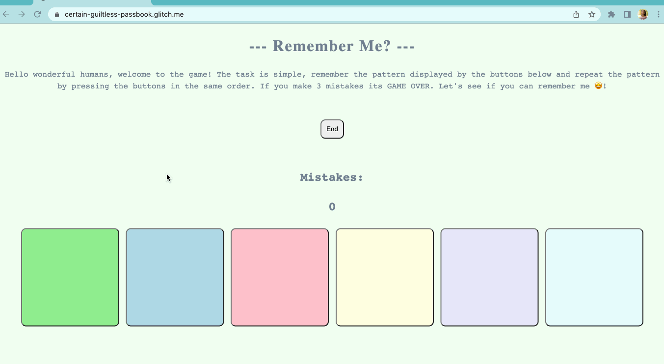 GitHub - Cdbryan/codepath-prework: Codepath Prework Project: web-based memory game similar to ...