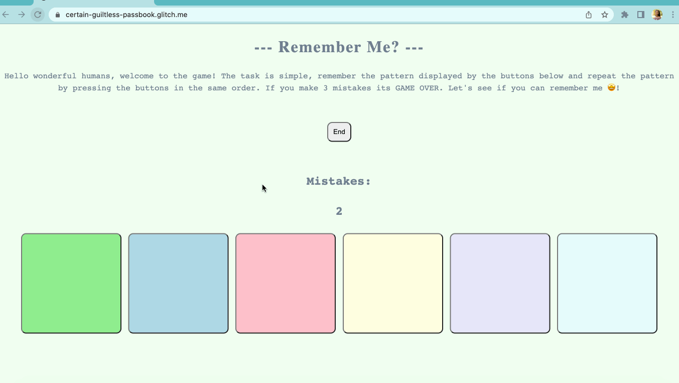 GitHub - Cdbryan/codepath-prework: Codepath Prework Project: web-based memory game similar to ...