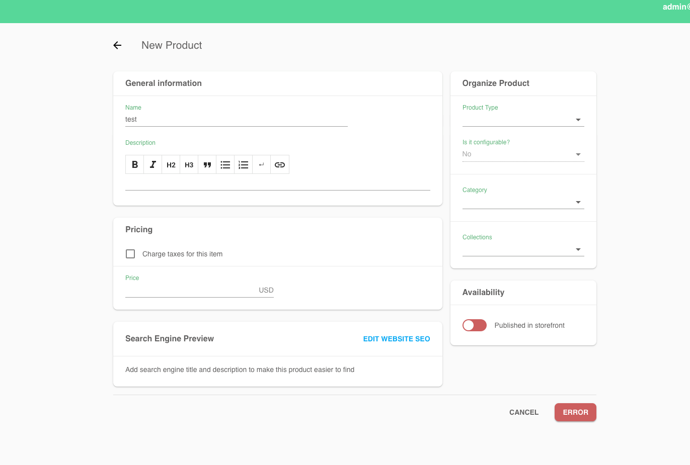 Unable to create product through Dashboard 2.0 · Issue #3797 · saleor ...
