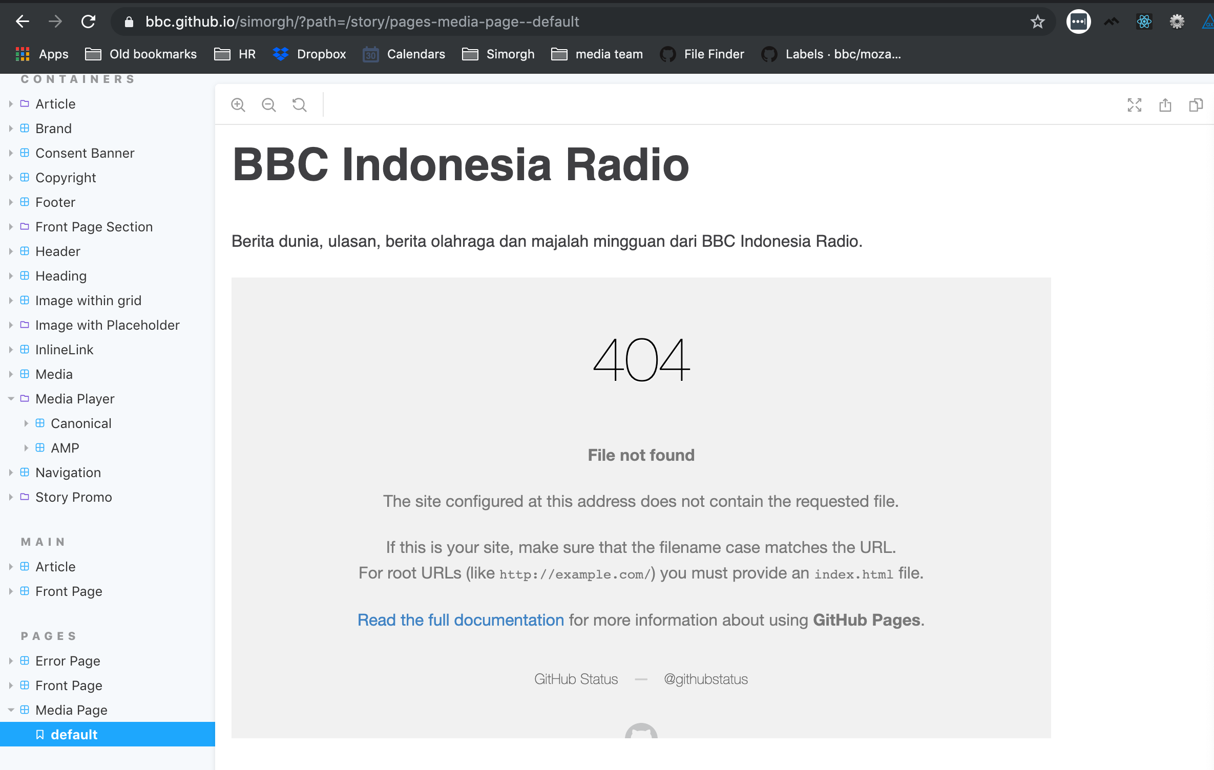 Radio Page story errors · Issue #4011 · bbc/simorgh · GitHub
